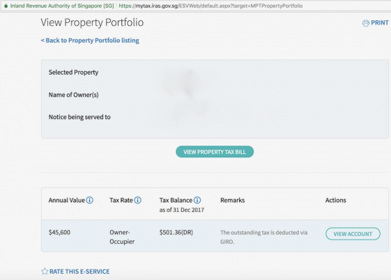 Property Tax Singapore Calculate IRAS Payment and Annual Value